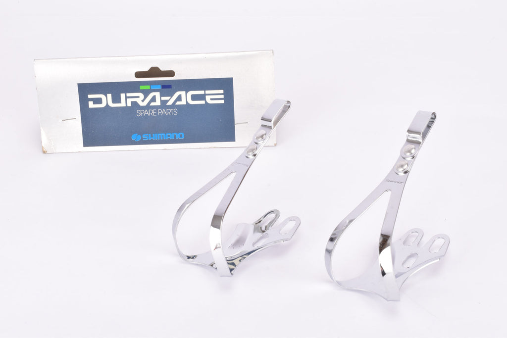 NOS Shimano Dura-Ace PD-7400 chromed aero Pedal Toe Clips #4409010 in ...