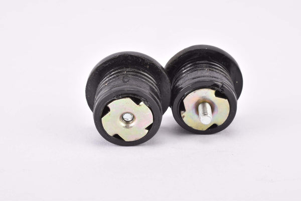 Black fujita saddle screw tight / screw on expandable handlebar end pl ...