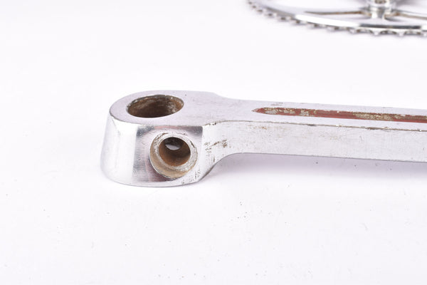 Chromed fluted 3-arm cottered steel crank set with 48 teeth in 175 mm ...