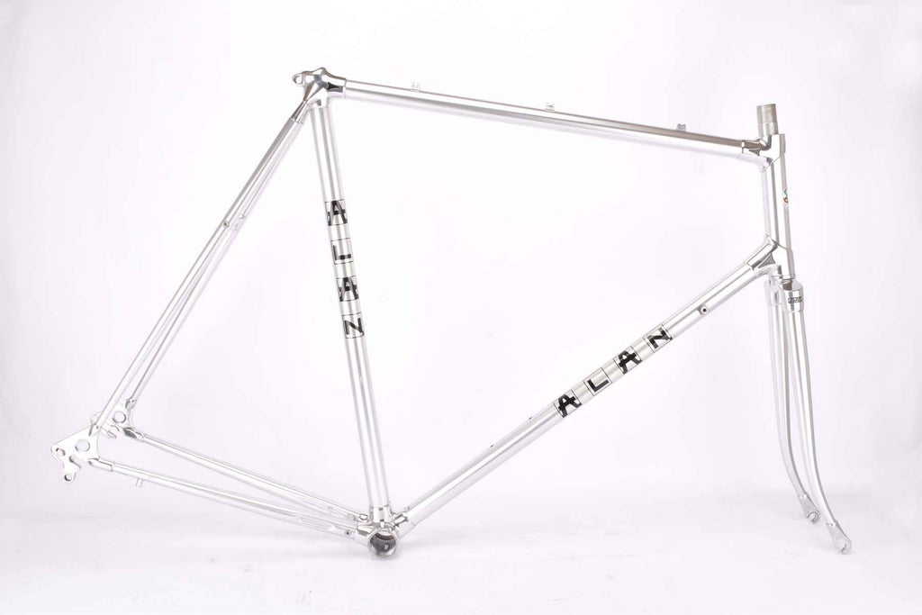 Silver anodized Alan Mod. Super Record Strada frame – Velosaloon.com
