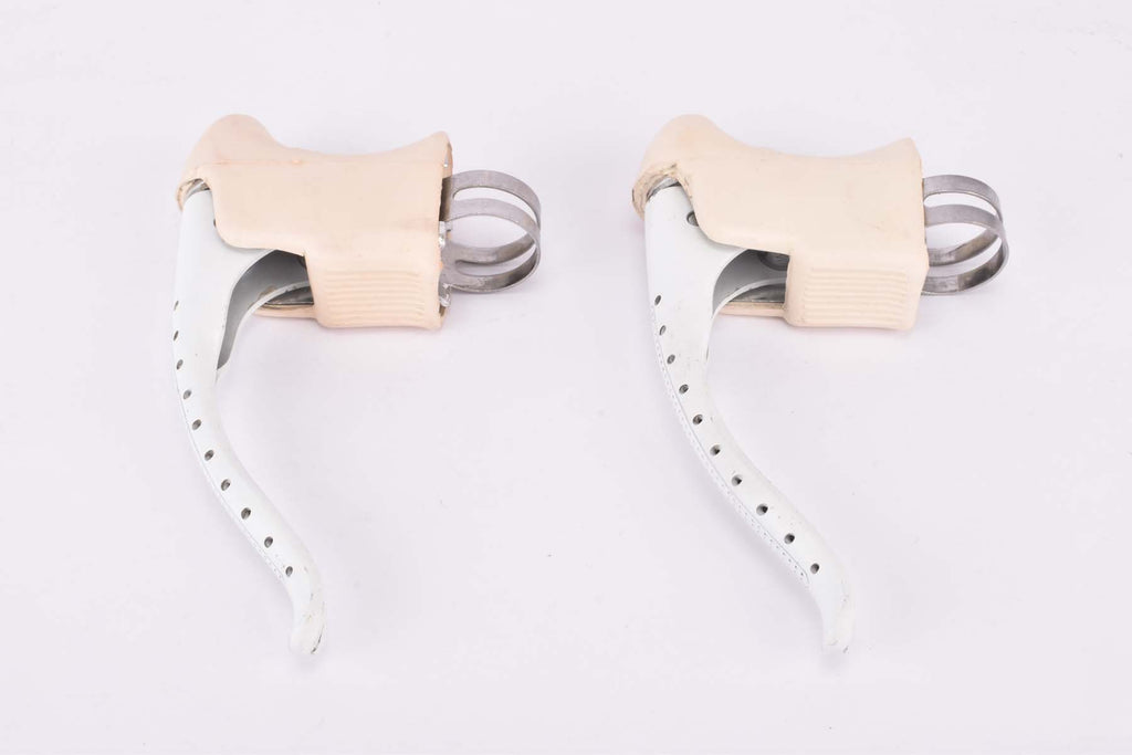 NOS White non aero brake lever set with white hoods – Velosaloon.com