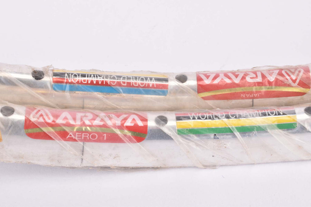 NOS polished Araya Aero 1 #ADX-1 World Champion tubular rim set in 28 ...