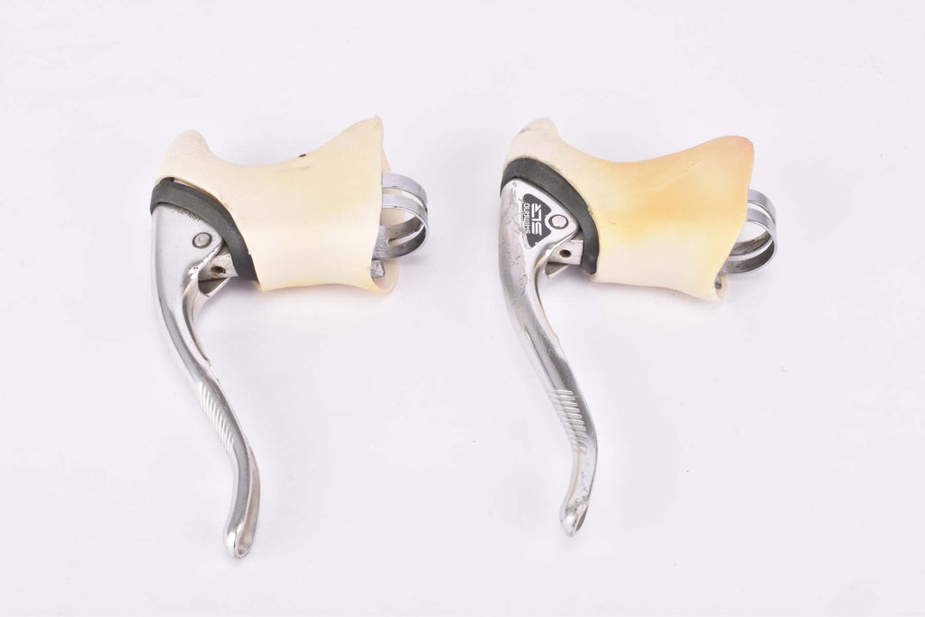 Shimano 105 #BL-1051 aero brake lever set with white hoods from the la ...