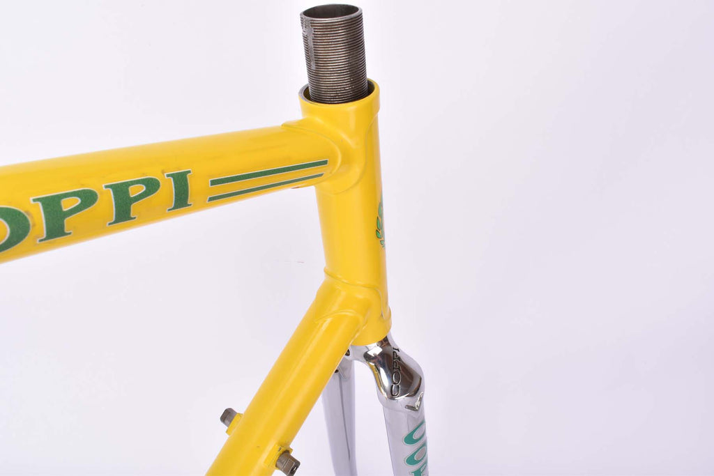 Yellow Fausto Coppi vintage road bike frame in 57 cm (c-t) / 55 cm (c ...