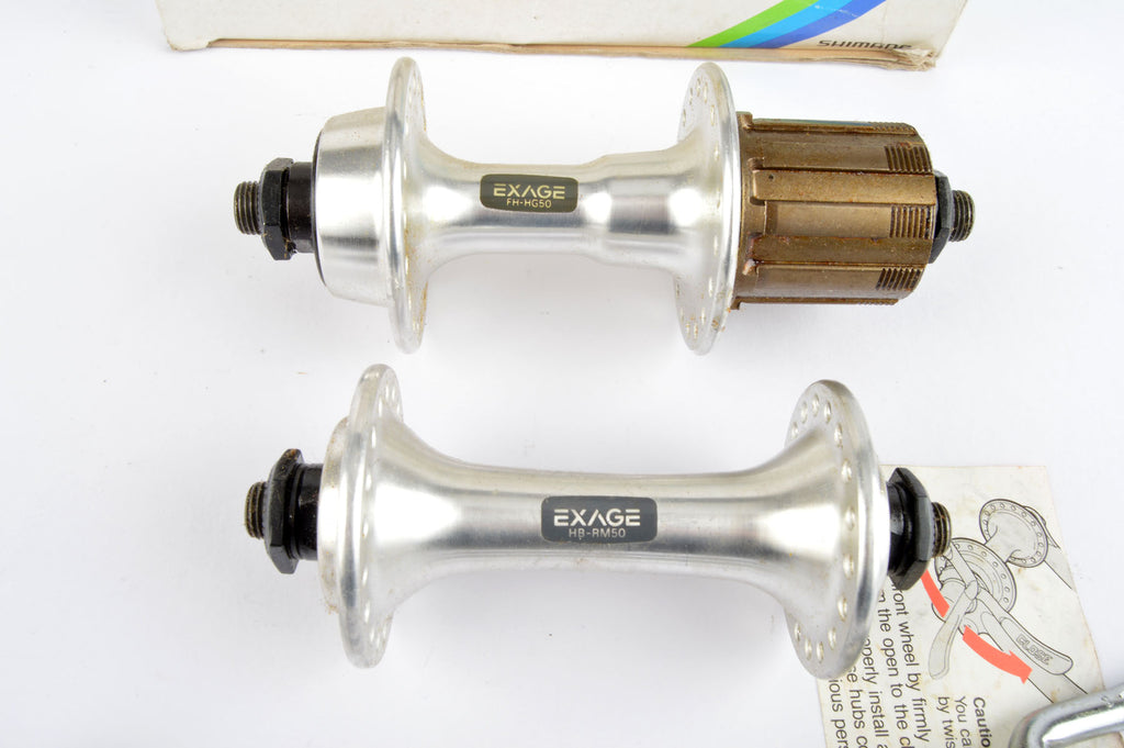 NEW Shimano Exage 300EX #HB-RM50 #FH-HG50 hubs with 36 holes from 1992 ...