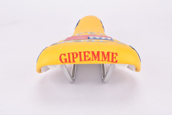 NOS Yellow Gipiemme X-Treme U.S.A. saddle from 1997 – Velosaloon.com