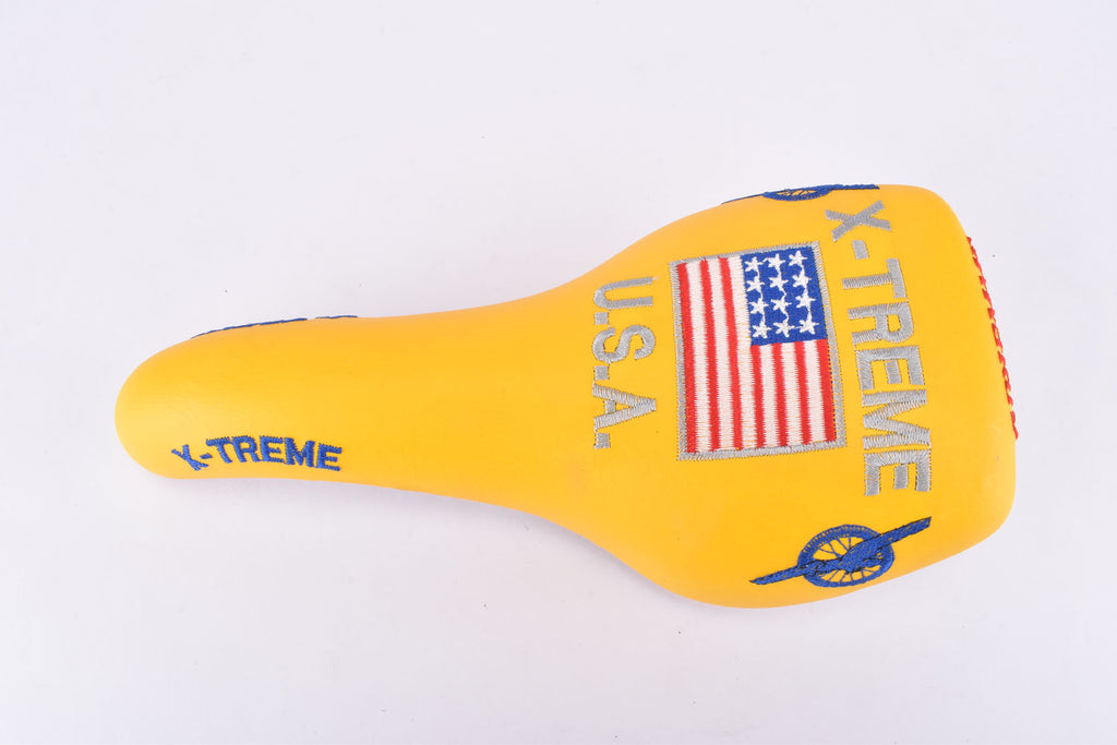 NOS Yellow Gipiemme X-Treme U.S.A. saddle from 1997 – Velosaloon.com