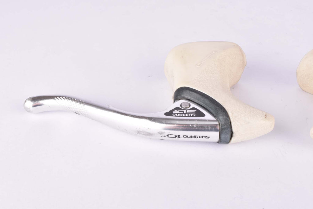 Shimano 105 #BL-1051 aero brake lever set with white hoods from the 19 ...