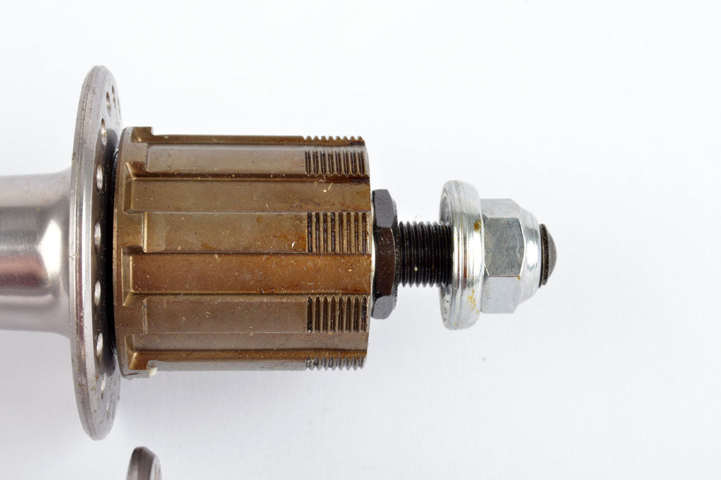 NOS Shimano Exage mountain #FH-M450, HB-M450 7 speed hubs with solid s ...