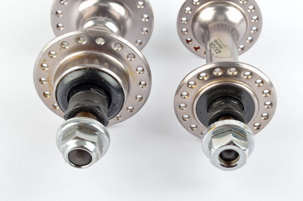 NOS Shimano Exage mountain #FH-M450, HB-M450 7 speed hubs with solid s ...