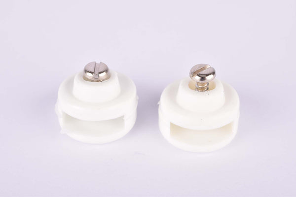 NOS White REG Toe Strap Buttons from the 1970s - 1980s – Velosaloon.com